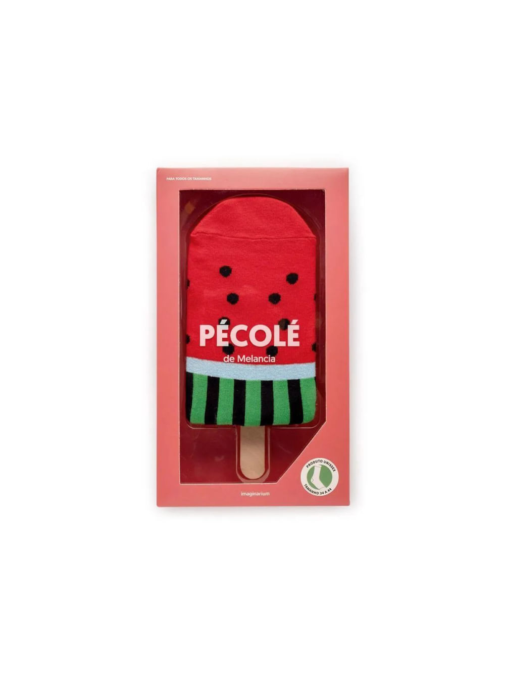 MEIA PECOLÉ DE MELANCIA IMAGINARIUM - Loja do Cooperado