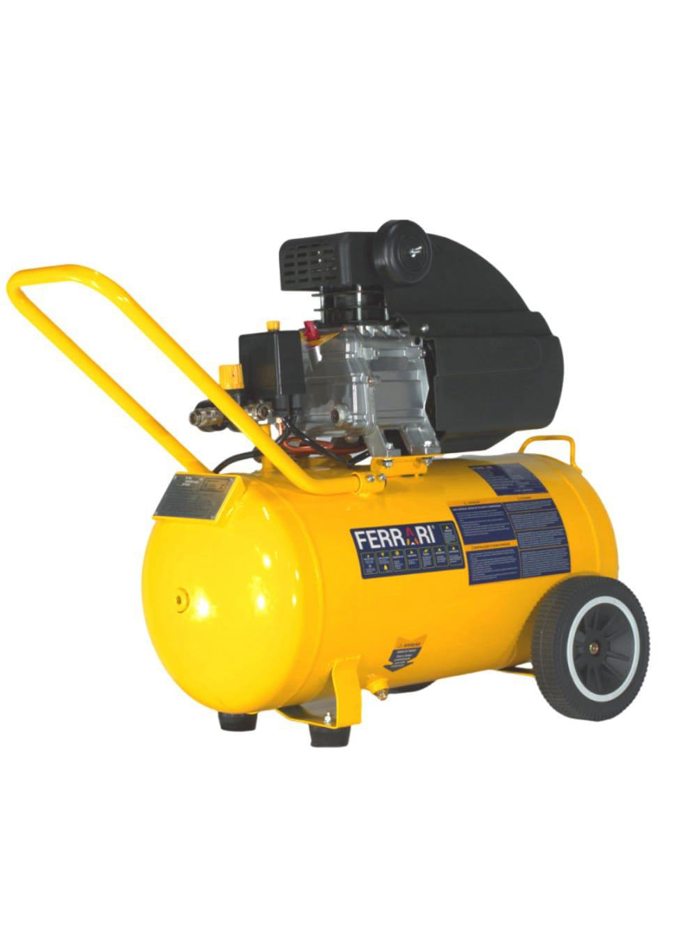 Compressor Ar Direto 2 HP CFC 10/50 Litros com Kit Multiuso FERRARI ...