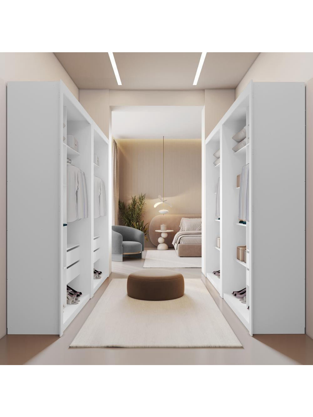 Closet Modulado 6 Gavetas Branco Amoudi Móveis Branco - Loja do Cooperado